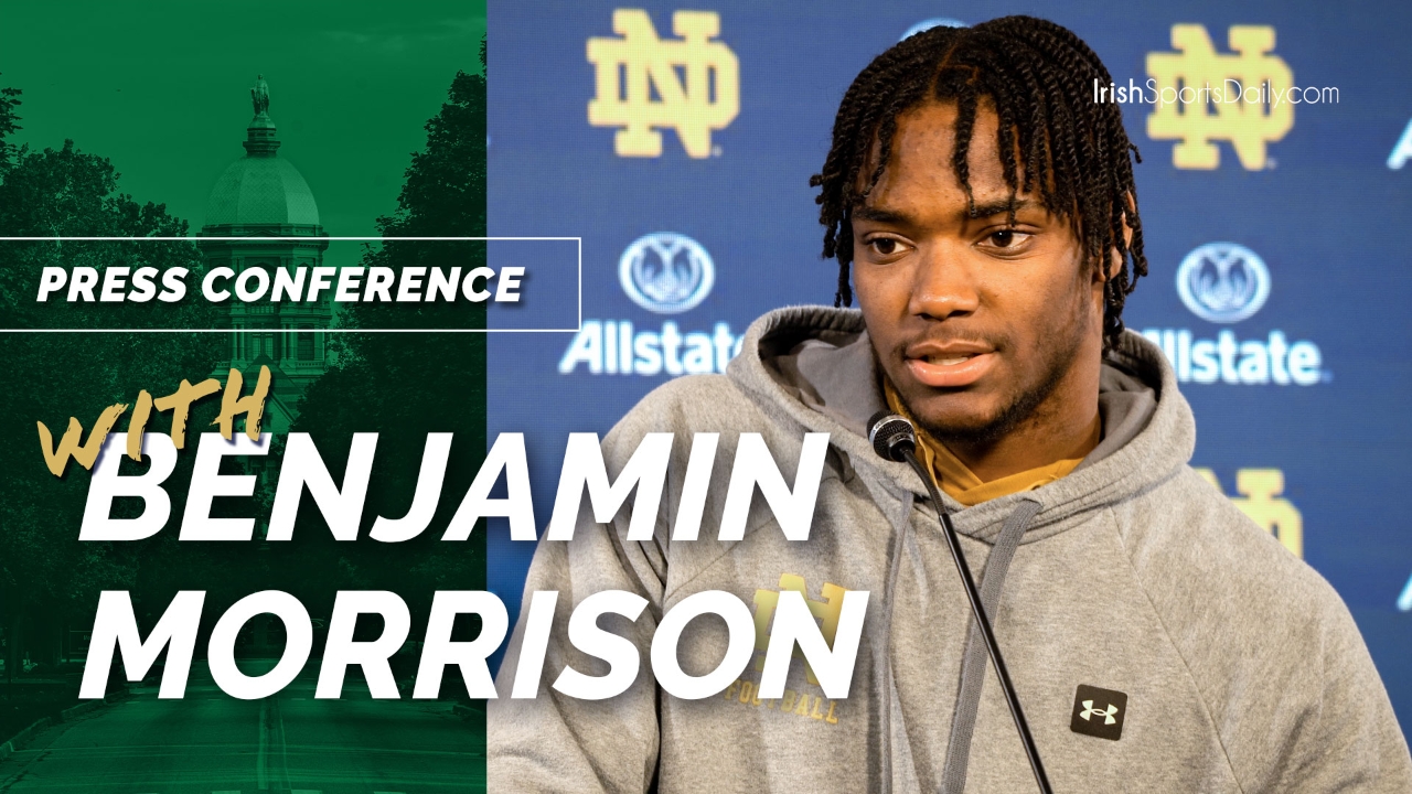 Video | Notre Dame CB Benjamin Morrison on Three Interception Day ...
