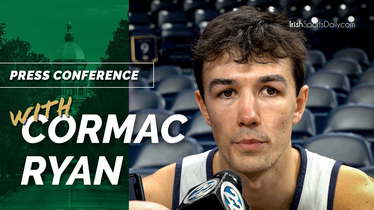 Video | Notre Dame G Cormac Ryan on Offense, Big Week & Ven-Allen Lubin ...