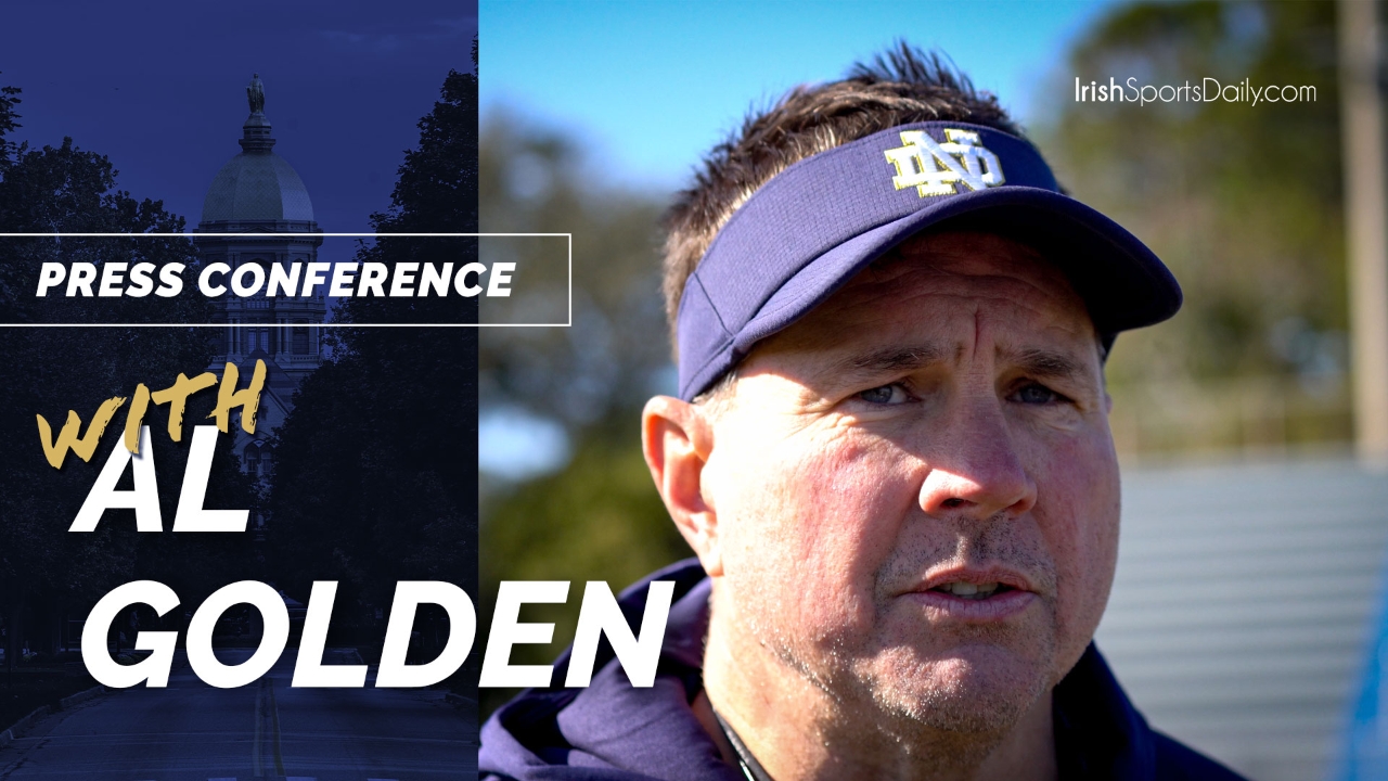 Video | Notre Dame DC Al Golden Post-Practice 12.27 | Gator Bowl ...