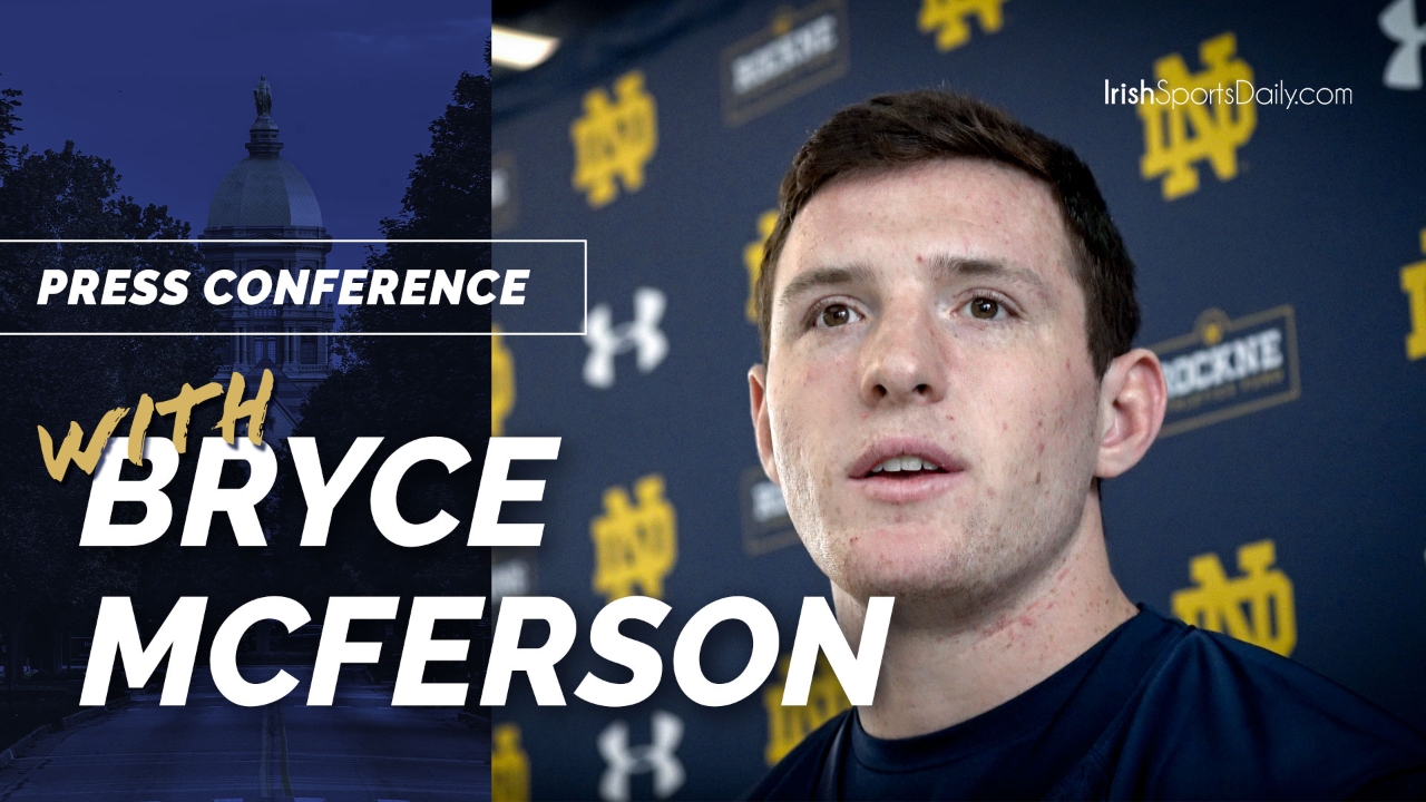 Video | Notre Dame P Bryce McFerson on Spring Practice, Marty Biagi ...