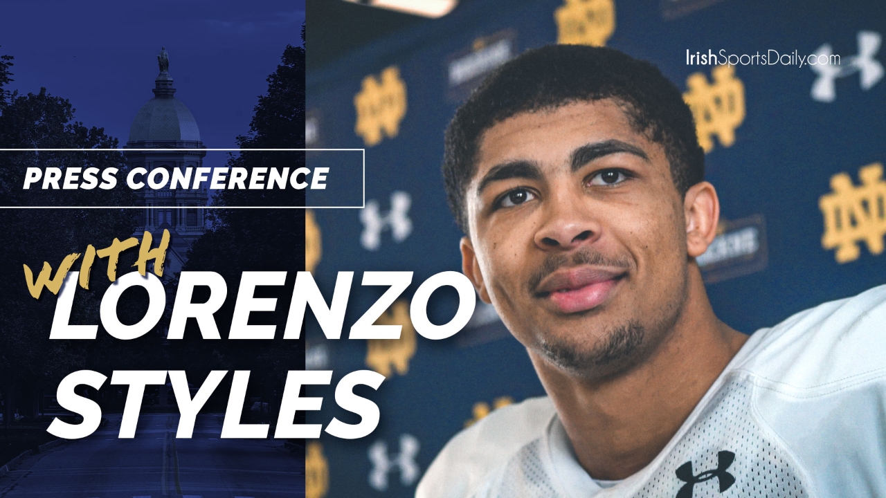 Video | Notre Dame ATH Lorenzo Styles Post-Practice 4.18 | Irish Sports ...