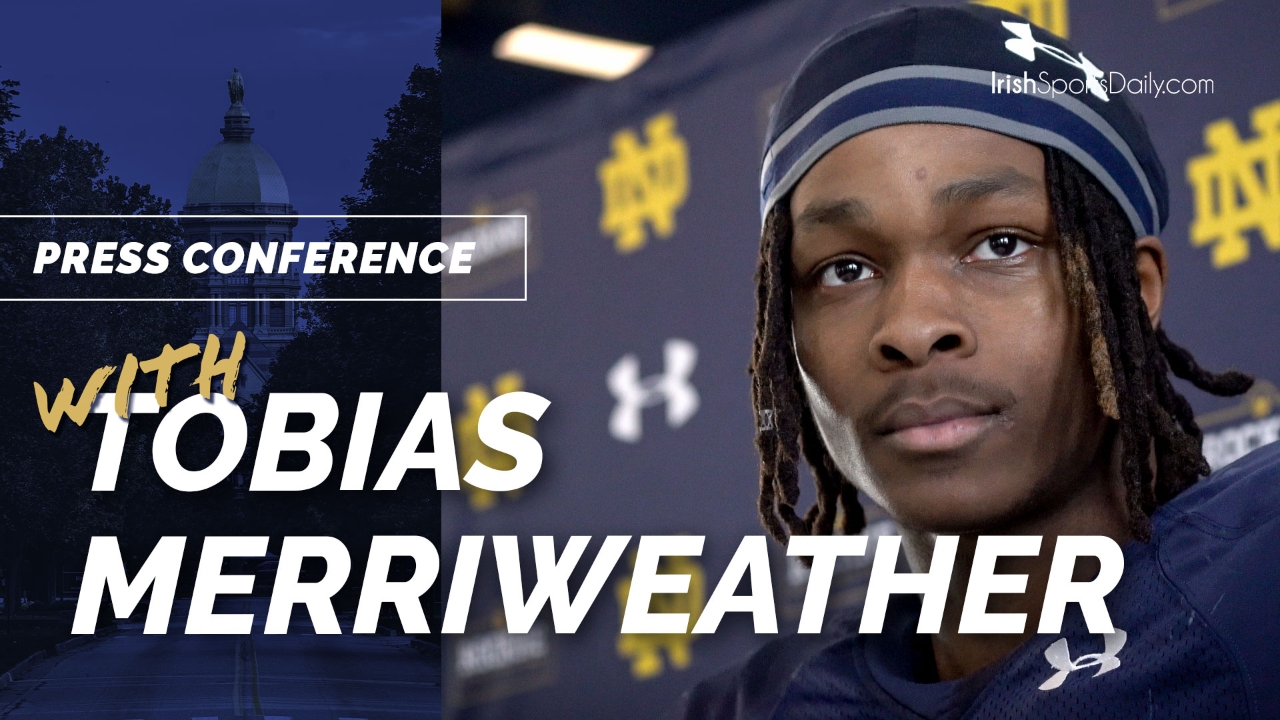 Video | Notre Dame WR Tobias Merriweather Post-Practice 4.19 | Irish ...