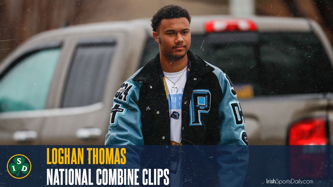 Video | 2024 Notre Dame DE Commit Loghan Thomas National Combine Clips ...