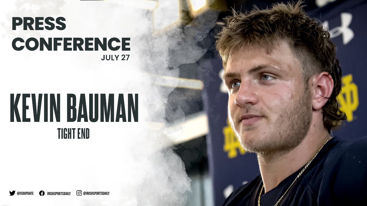 Video | Notre Dame TE Kevin Bauman Grateful to Play Football | Irish ...