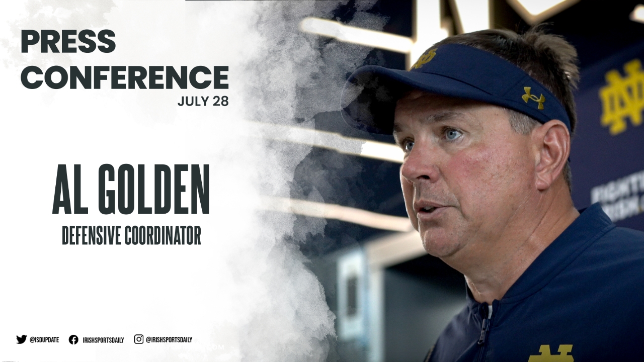 Video | Notre Dame DC Al Golden Post-Practice 7.28 | Irish Sports Daily