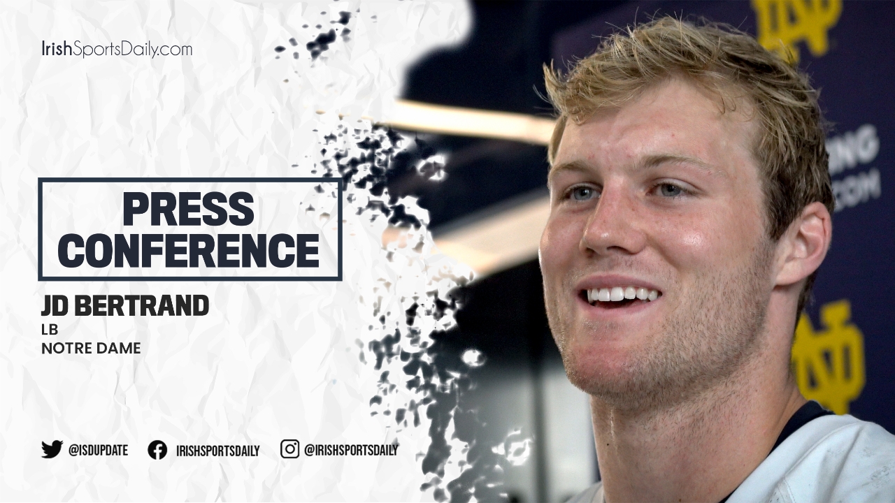 Video | LB JD Bertrand on Leadership, Notre Dame LB Room, Veteran ...
