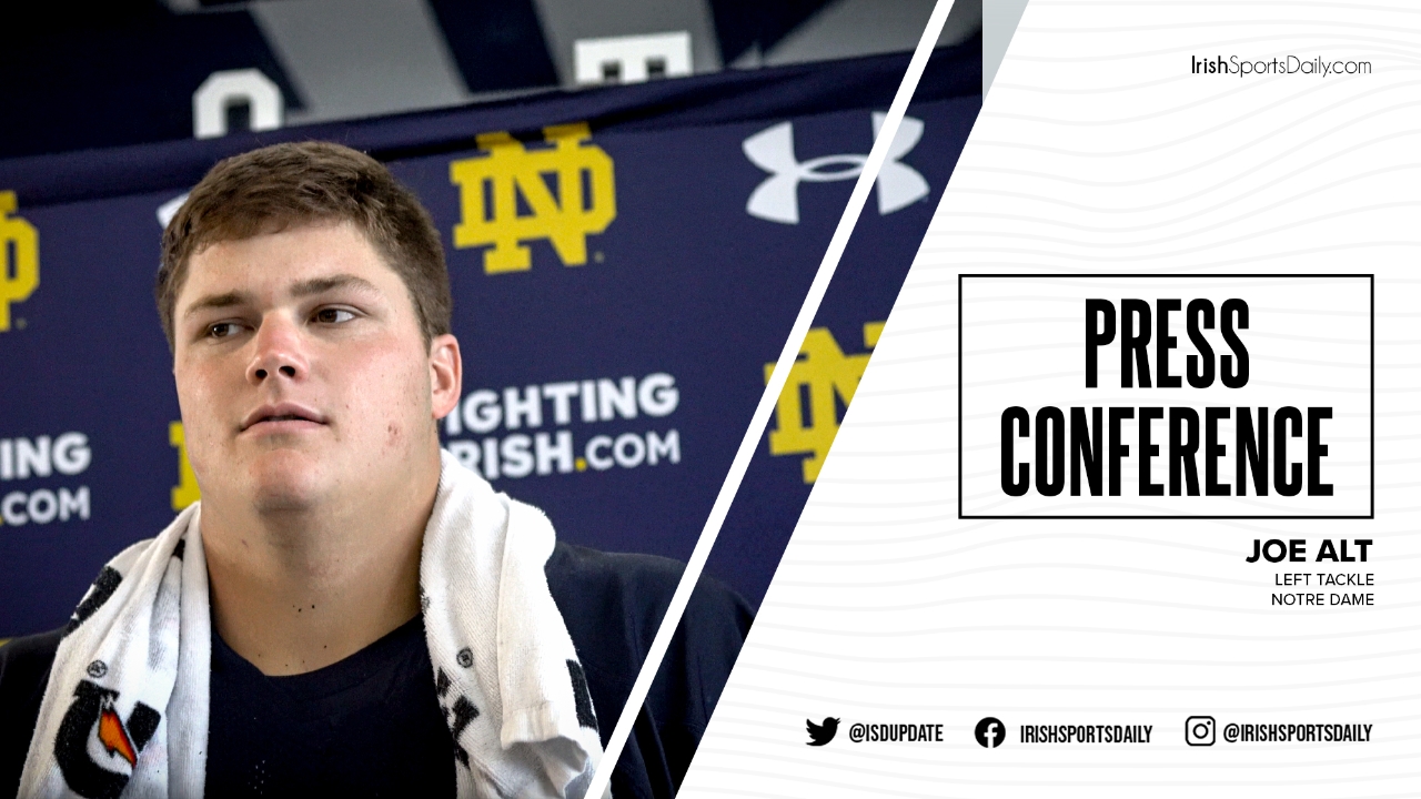 Video | Joe Alt on Notre Dame Left Guards, Competing with Blake Fisher ...