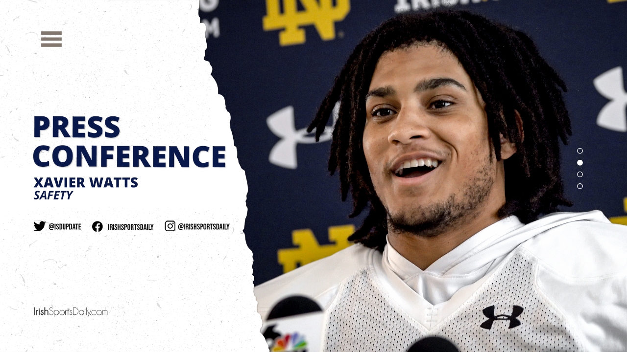 Video | Xavier Watts on Notre Dame Safety Room, Silent Assassins, Ball ...