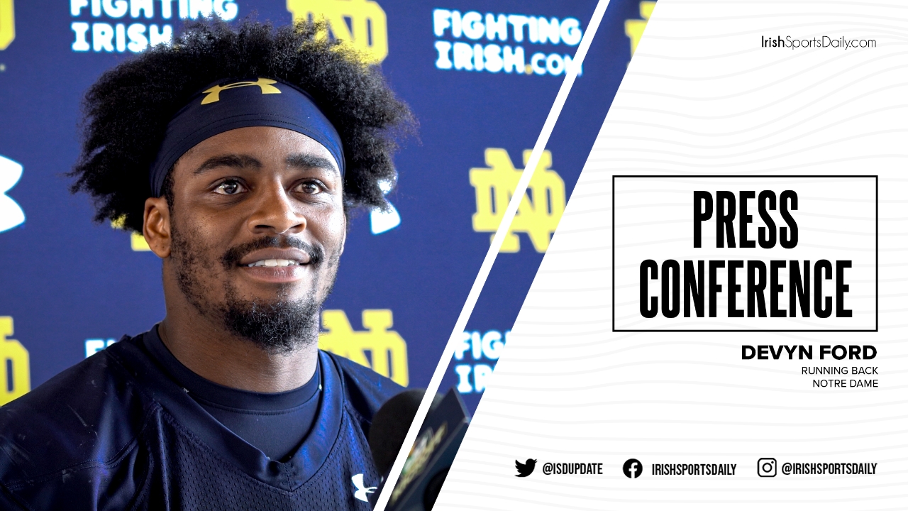 Video | RB Devyn Ford Energized by Life at Notre Dame | Irish Sports Daily