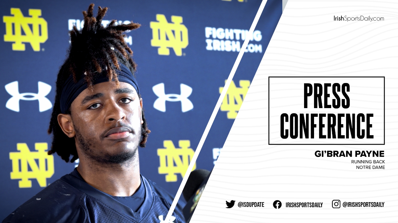 Video | RB GI’Bran Payne on Growth, Competition in Notre Dame RB Room ...