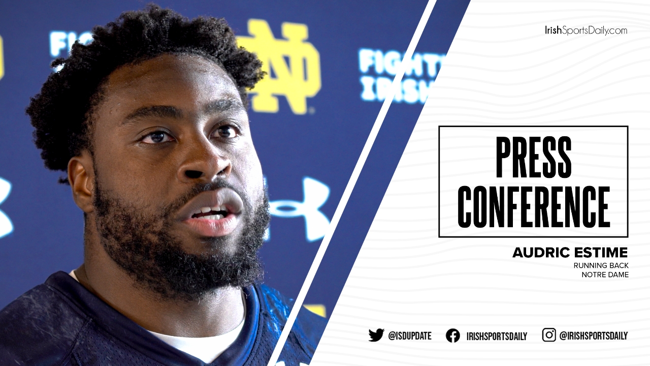 Video | RB Audric Estime on Notre Dame OL, Leadership and Sam Hartman ...