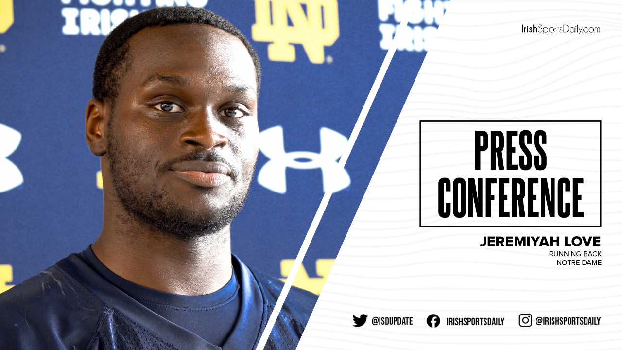 Video | RB Jeremiyah Love on Importance of Scrimmage Reps and Transition to Notre Dame | Irish ...