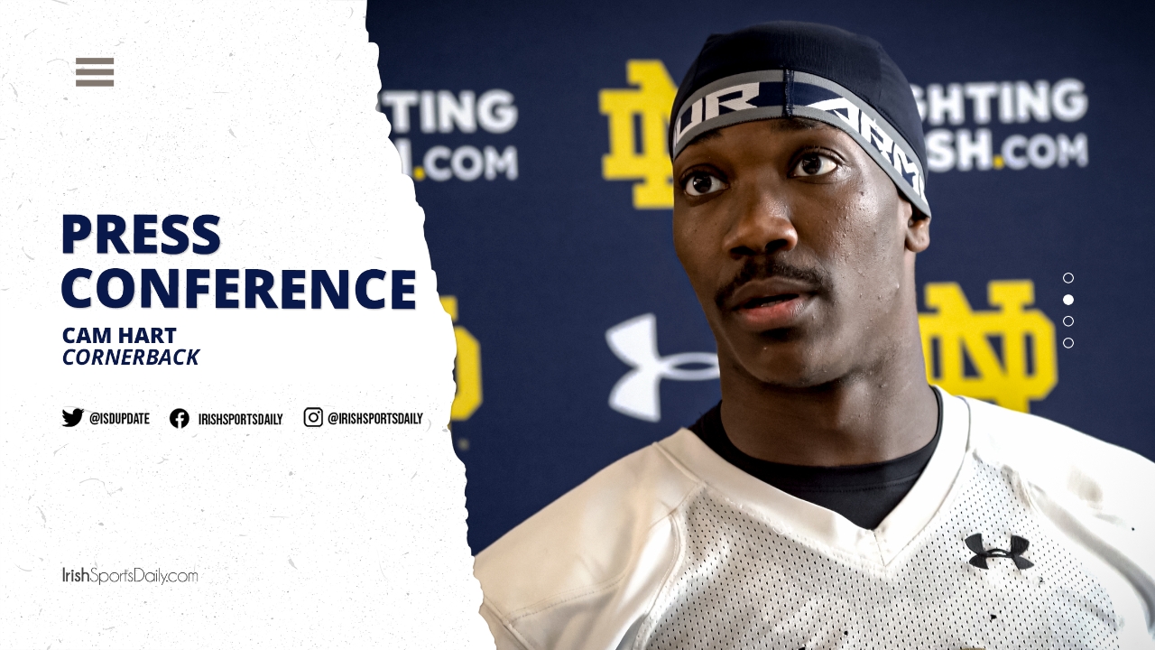 Video | Notre Dame CB Cam Hart Discusses Captain Role | Irish Sports Daily