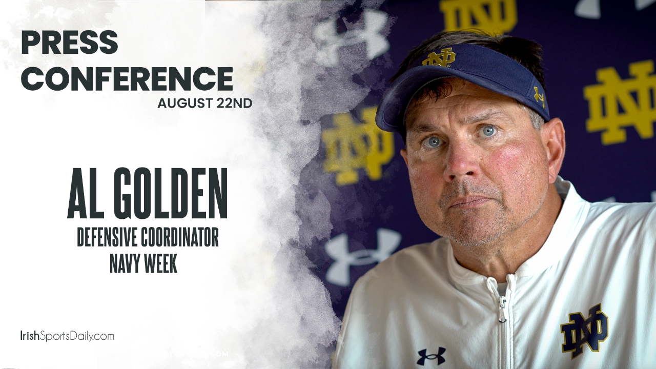 Video | Notre Dame DC Al Golden Post-Practice 8.22 | Irish Sports Daily