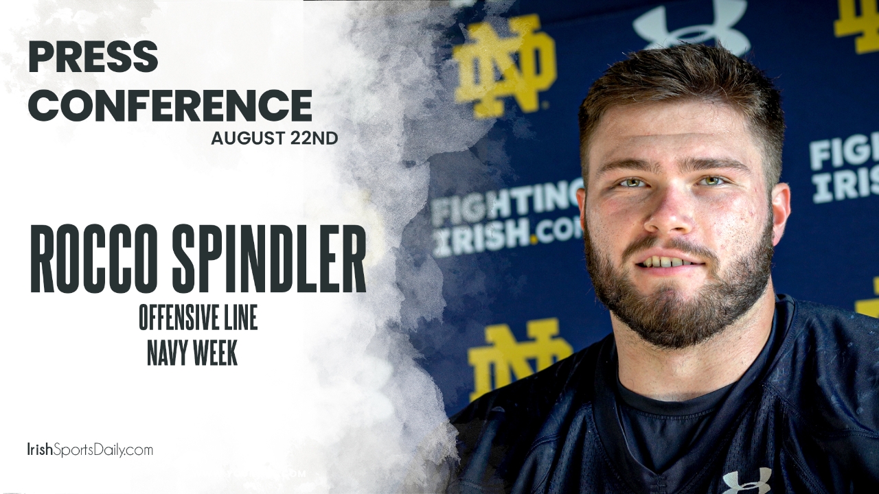 Video | OL Rocco Spindler on Starting at Notre Dame, Playing Next to ...