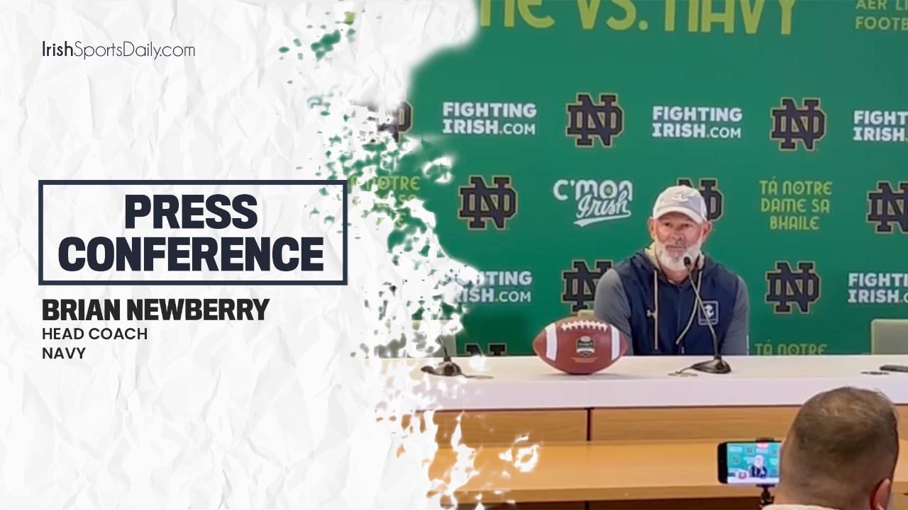 Video | Navy HC Brian Newberry Discusses Season-Opener vs. Notre Dame ...