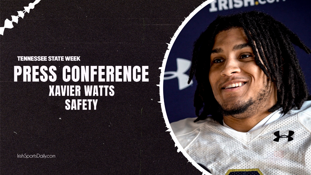 Video | S Xavier Watts on Notre Dame Communication, Tackling and ...