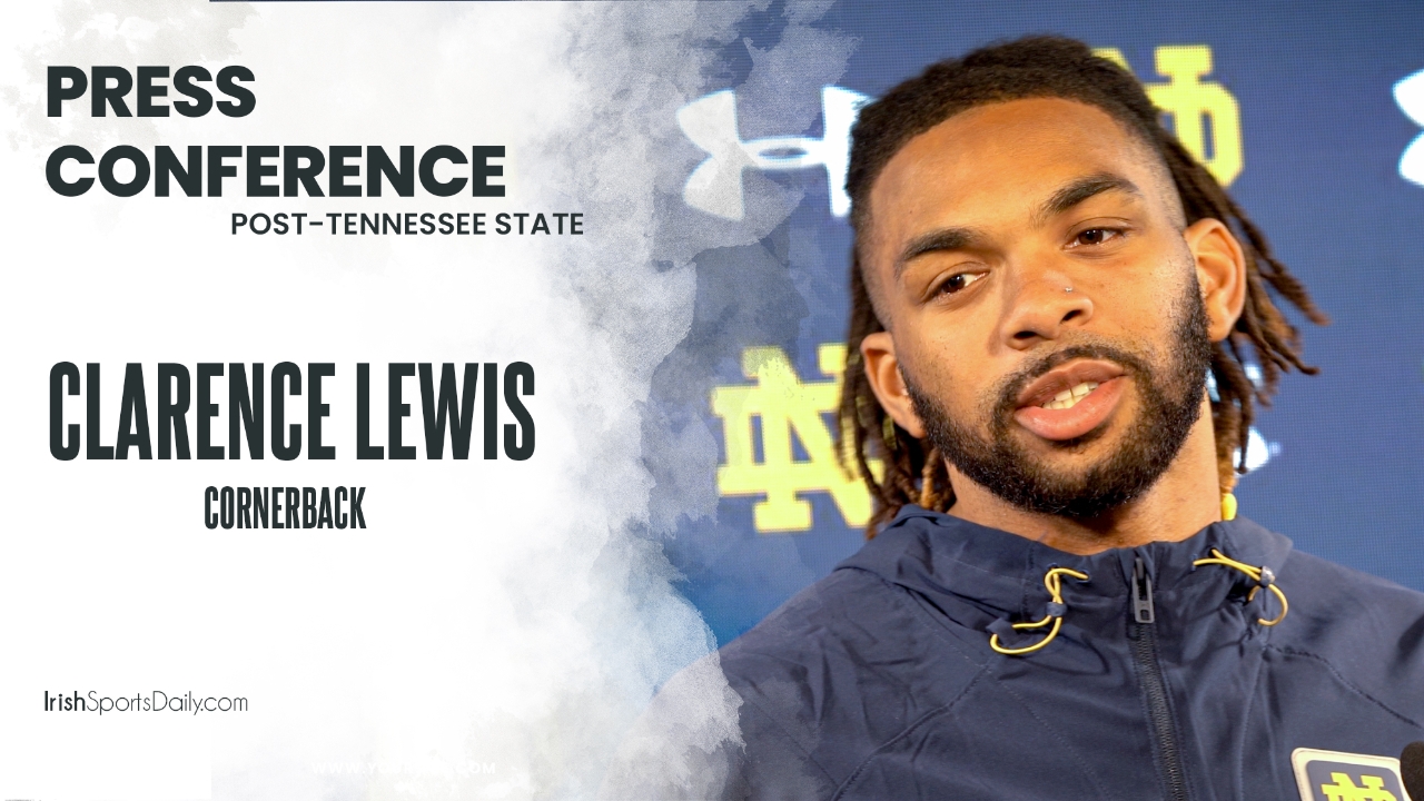 Video | DB Clarence Lewis on Pick 6 & Notre Dame’s Defense | Irish ...
