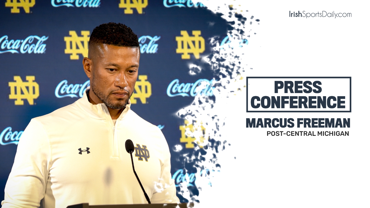 Video | Notre Dame HC Marcus Freeman on Audric Estimè, Adversity, OL ...