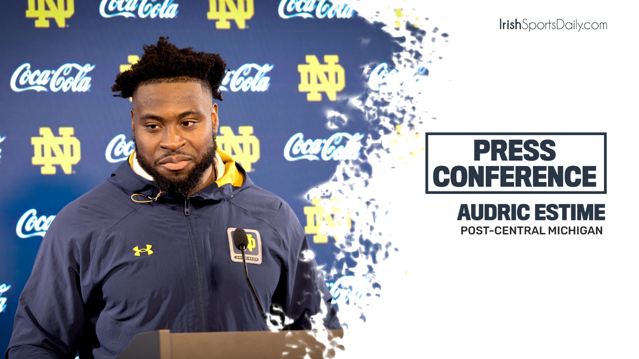 Video | Notre Dame RB Audric Estime on Career Day vs. Central Michigan ...