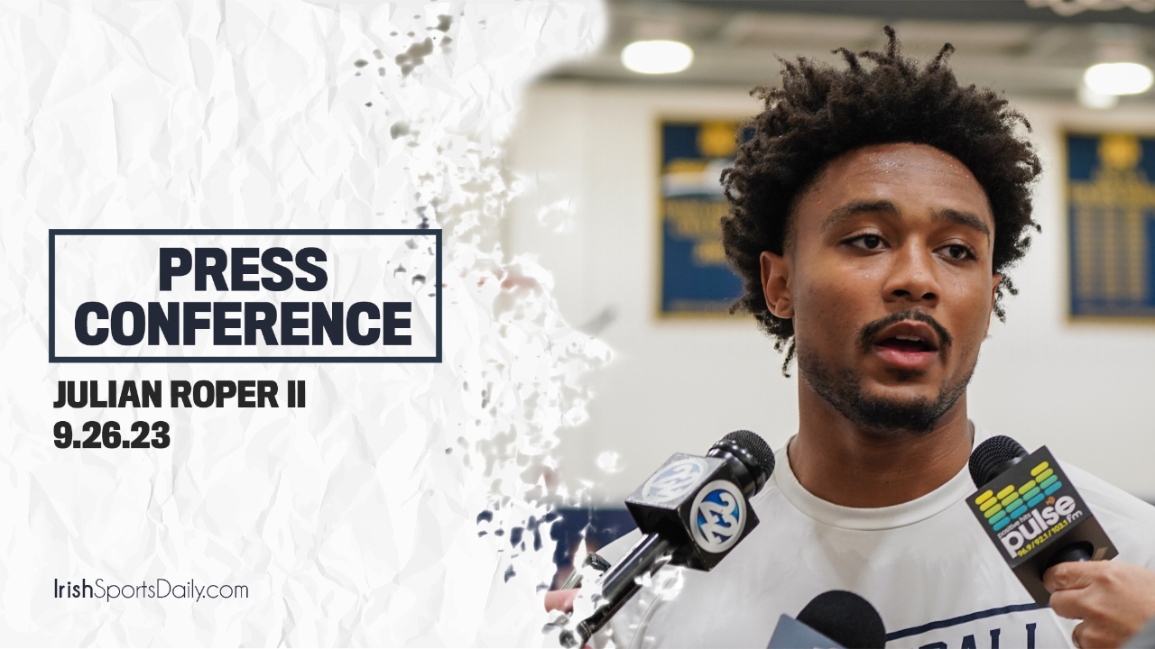 Video | Notre Dame Guard Julian Roper II 9.26 | Irish Sports Daily