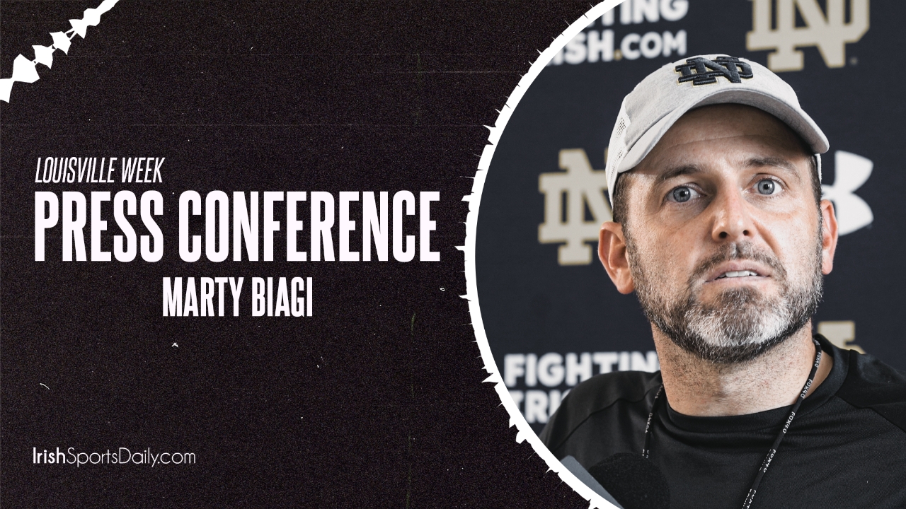 Video | Marty Biagi on Fake Kicks, Confidence from Marcus Freeman, Spencer Shrader | Irish ...