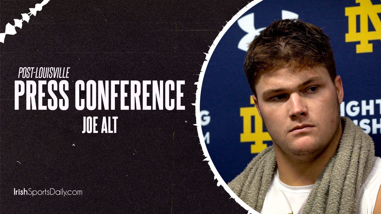 Video | Notre Dame OL Joe Alt Post-Louisville | Irish Sports Daily