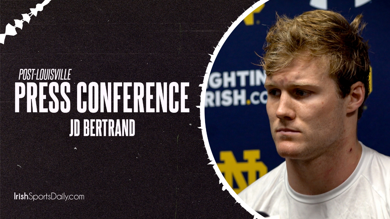 Video | Notre Dame LB JD Bertrand Post-Louisville | Irish Sports Daily