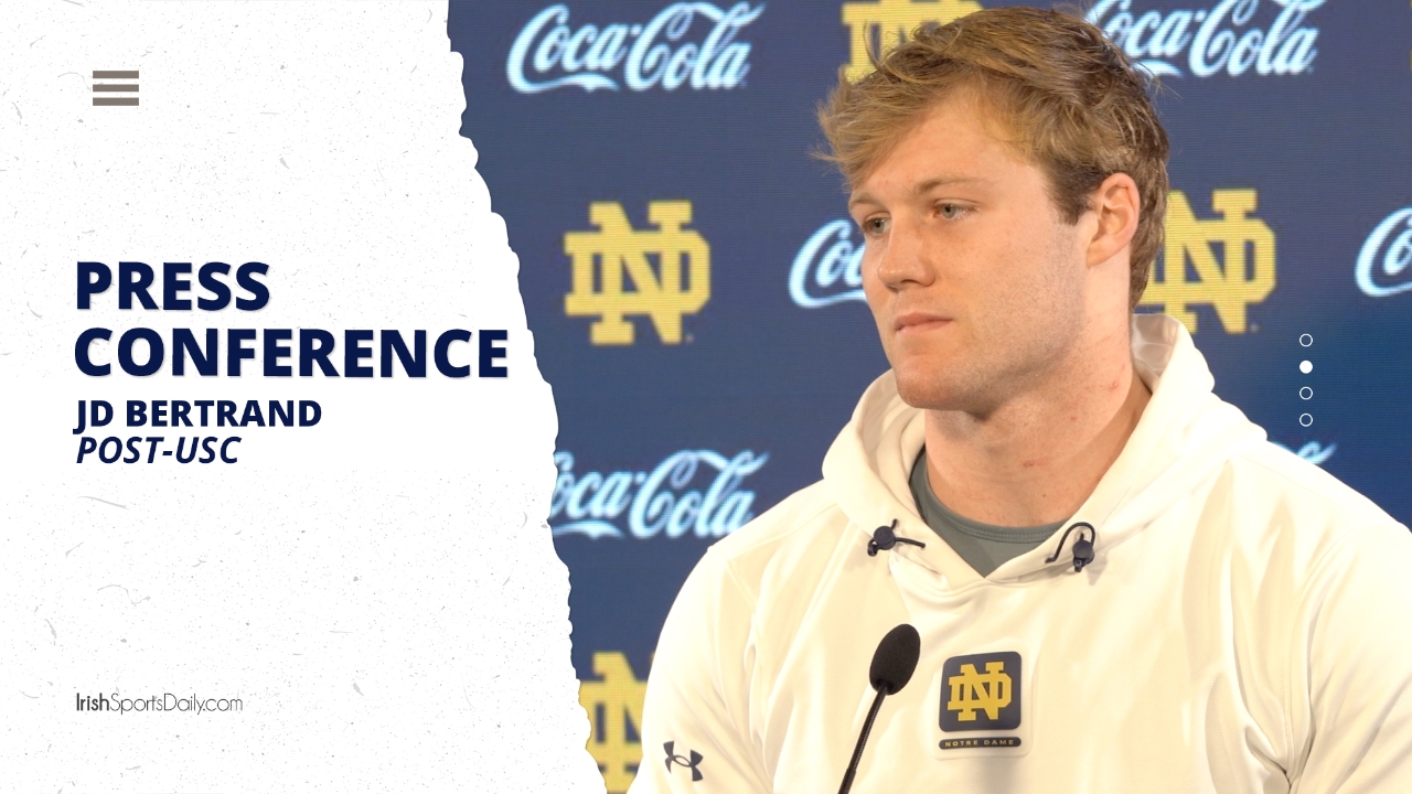 Video | Notre Dame LB JD Bertrand Post-USC | Irish Sports Daily