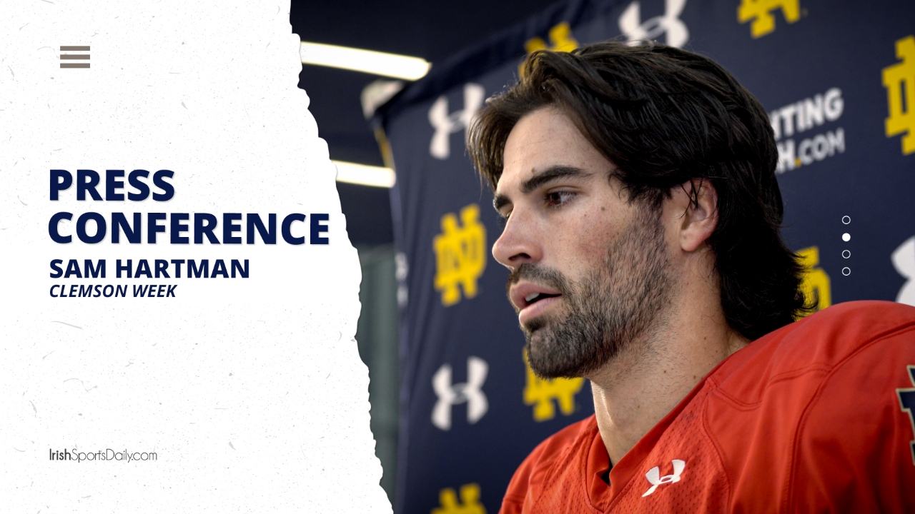 Video | Sam Hartman on Mitchell Evans, Clemson & Notre Dame’s Freshmen ...