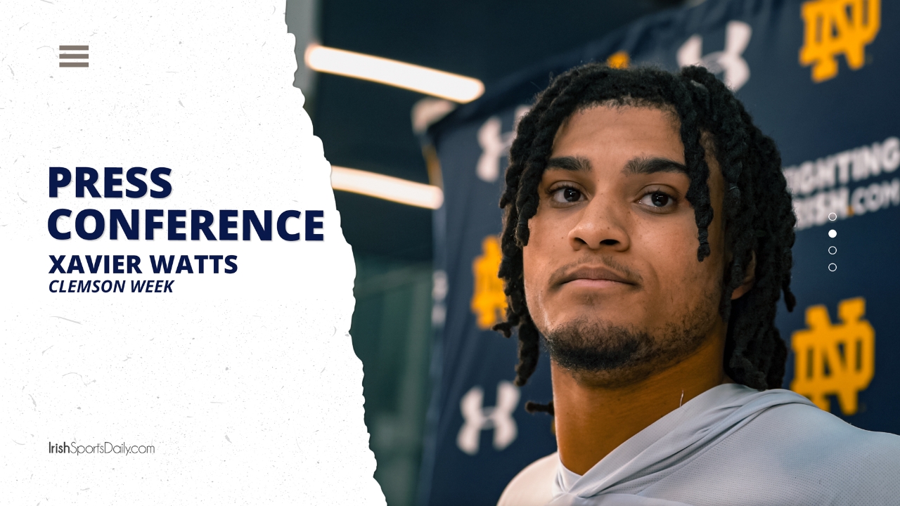Video | Notre Dame S Xavier Watts on Confidence, Christian Gray ...