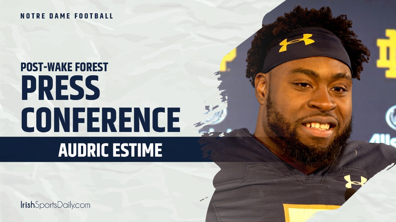 Video | Notre Dame RB Audric Estime Post-Wake Forest | Irish Sports Daily