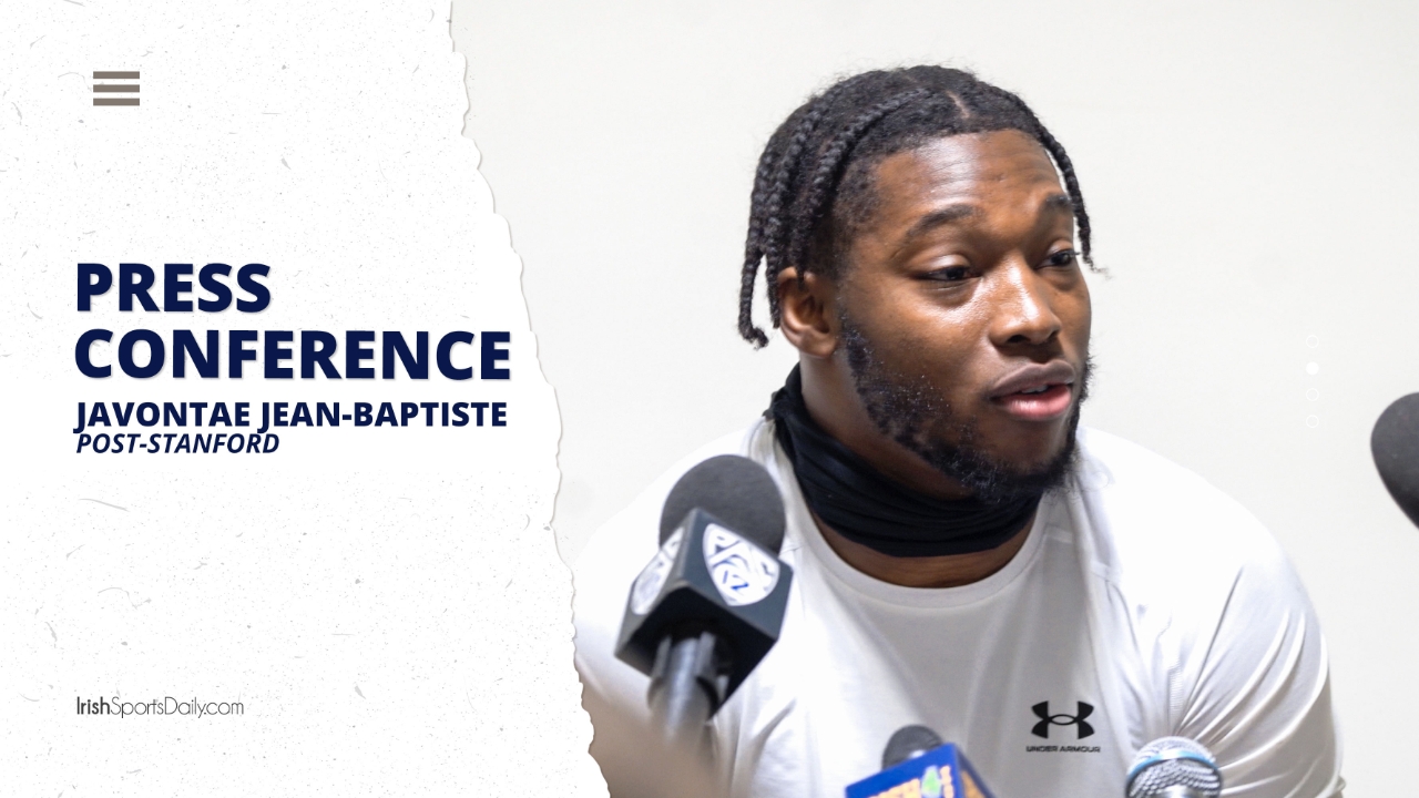 Video Notre Dame De Javontae Jean Baptiste Post Stanford Irish
