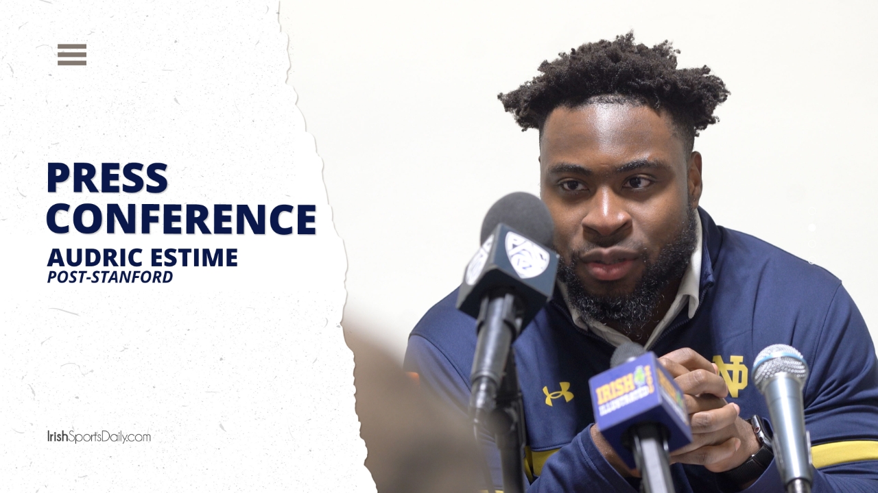Video | Notre Dame RB Audric Estime Post-Stanford | Irish Sports Daily