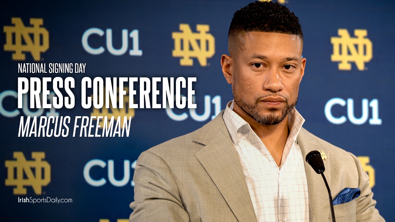 Video | Notre Dame HC Marcus Freeman on NIL, KVA and CJ Carr | Irish ...