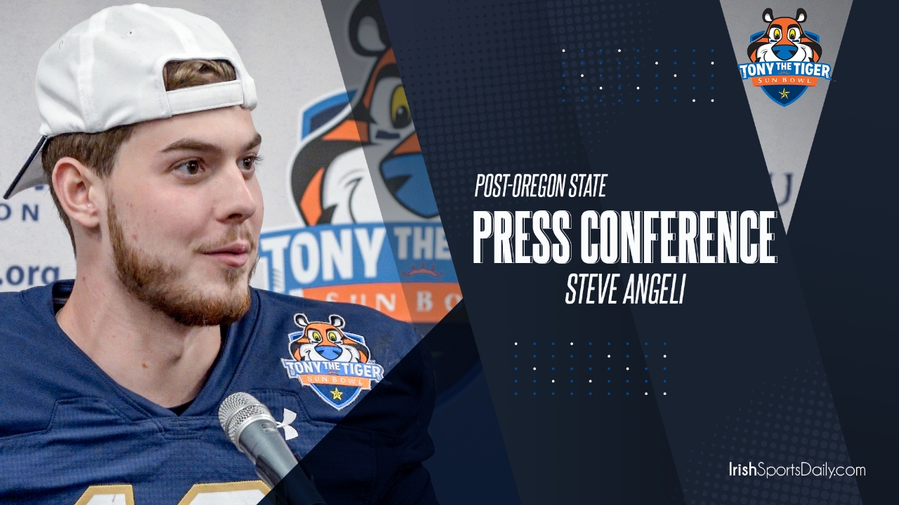 Video | Notre Dame QB Steve Angeli-Post Sun Bowl | Irish Sports Daily
