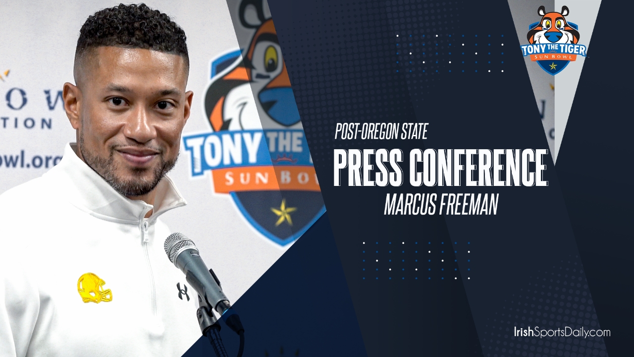 Video | Notre Dame HC Marcus Freeman Post-Sun Bowl | Irish Sports Daily