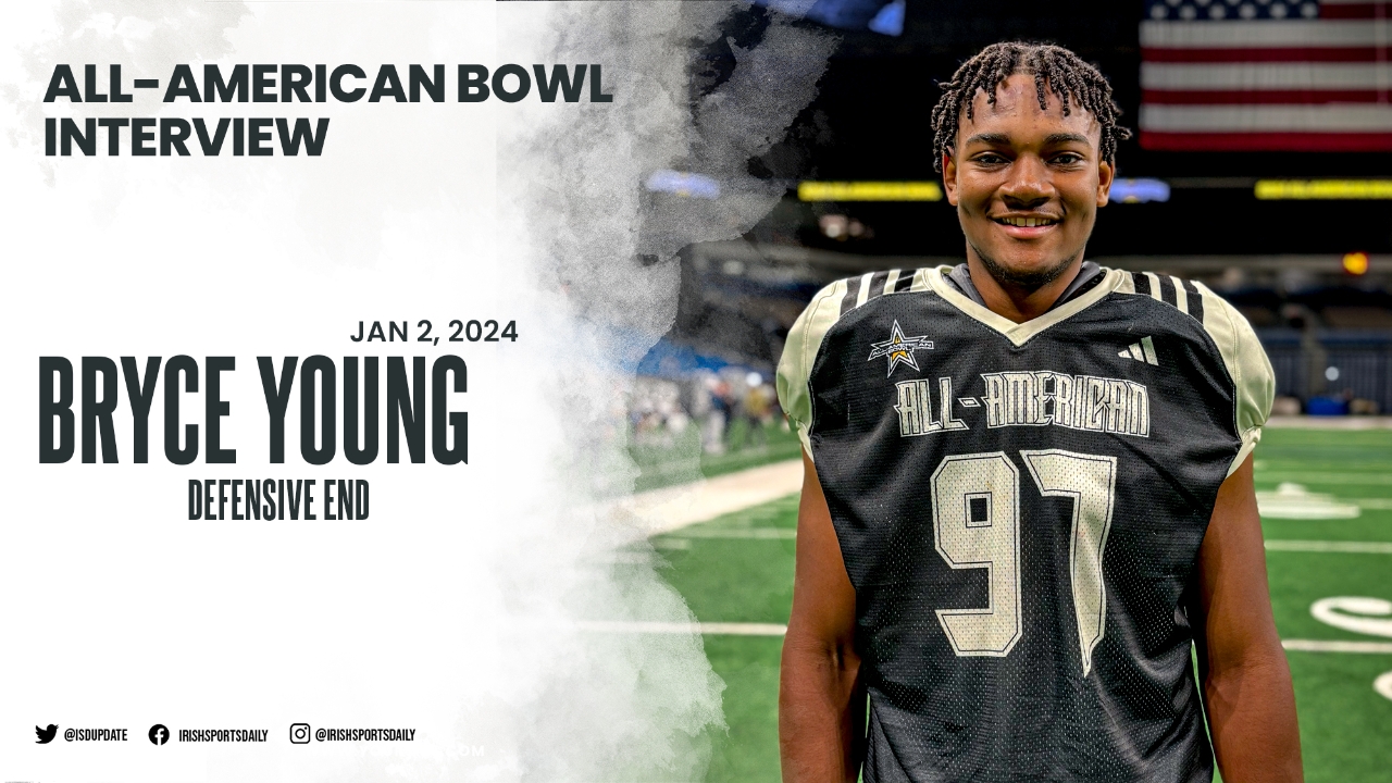 Video | Notre Dame DE Bryce Young Interview | All-American Bowl Day One ...