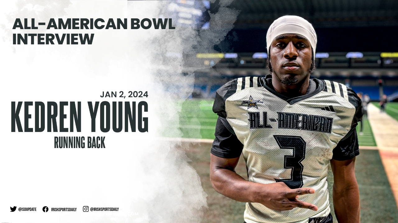 Video | Notre Dame RB Kedren Young Interview | All-American Bowl Day One | Irish Sports Daily