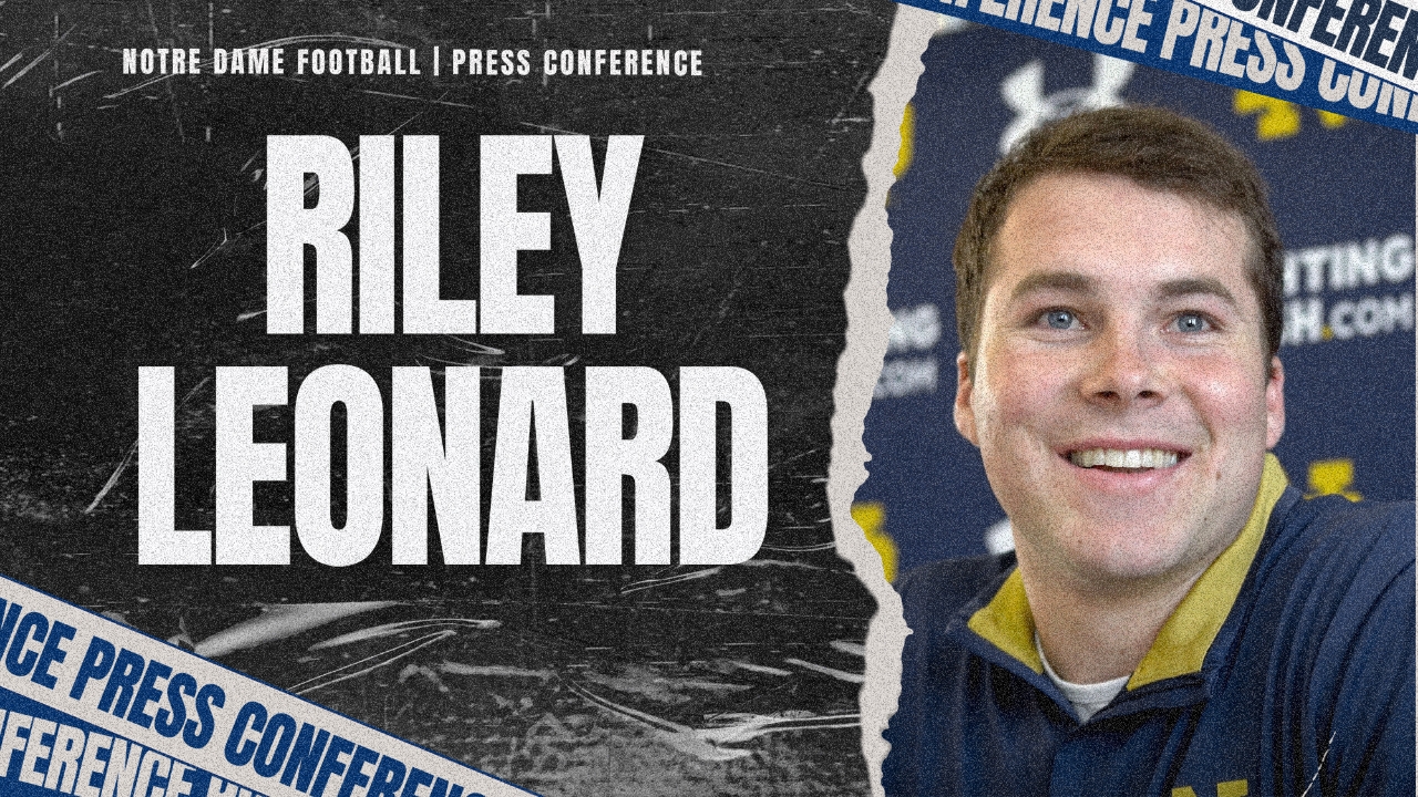 Video | QB Riley Leonard on Ankle Surgery, Adjusting to Notre Dame ...