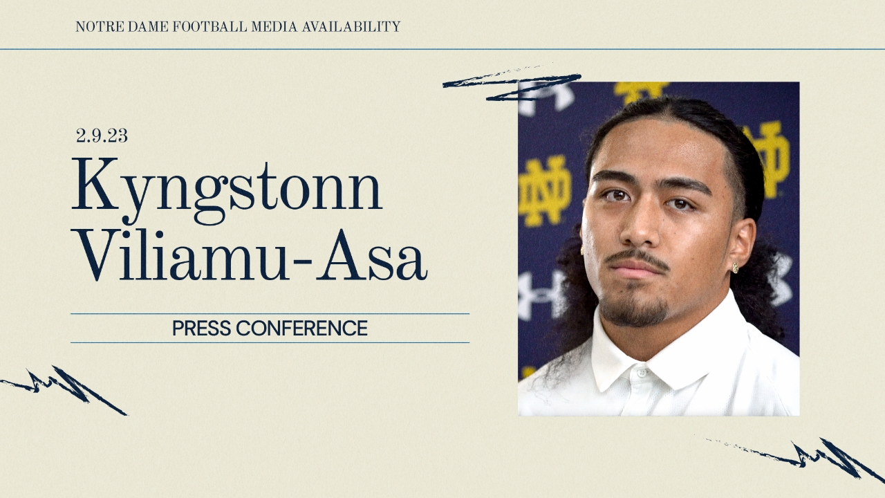 Video | Kyngstonn Viliamu-Asa on Preparing for Notre Dame, Impact of ...