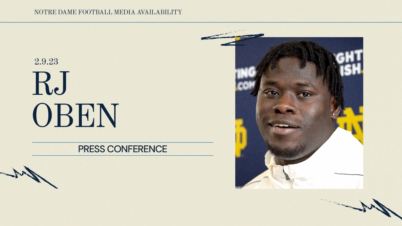 Video | DE RJ Oben on Why Notre Dame, Riley Leonard, Growth & New ...