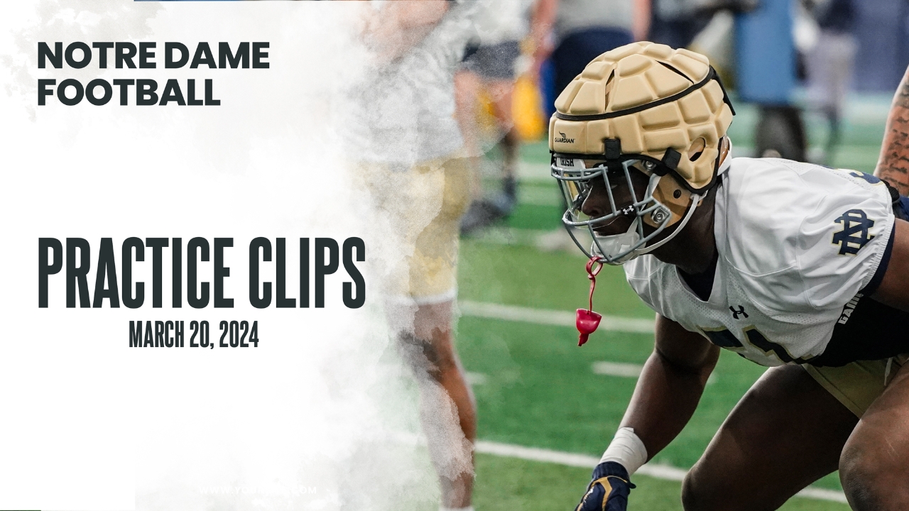 Video | Notre Dame Football Practice Clips March 20 | Irish Sports Daily