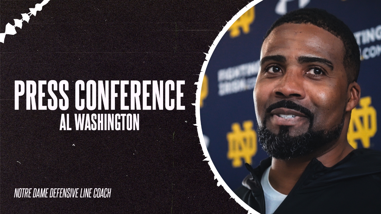 Video | Notre Dame DL Coach Al Washington Post-Practice 3.20 | Irish ...