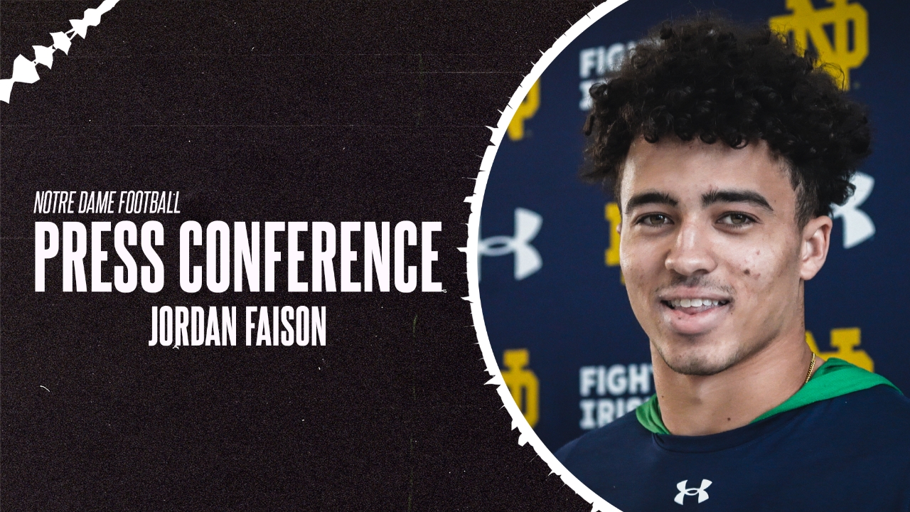 Video | WR Jordan Faison on Balancing Two Notre Dame Sports, New Offense, Mike Brown | Irish ...