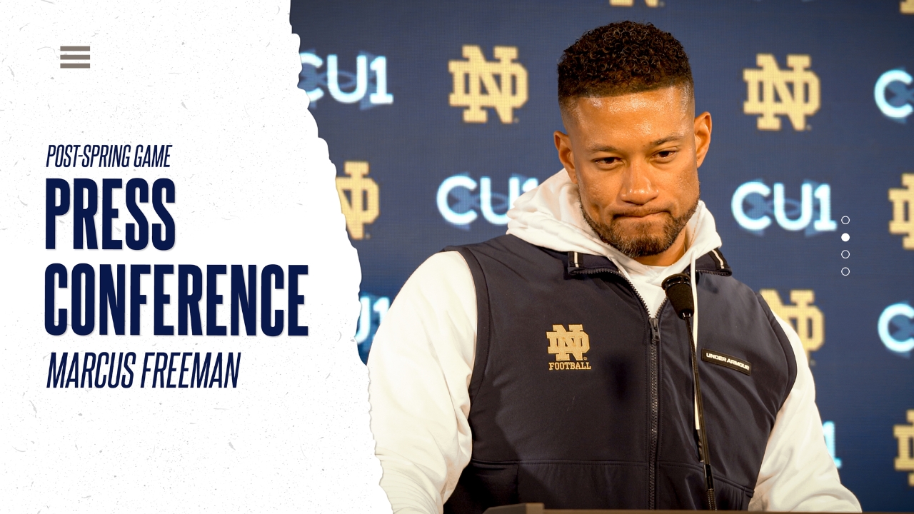Video | Notre Dame HC Marcus Freeman Post-Spring Game | Irish Sports Daily