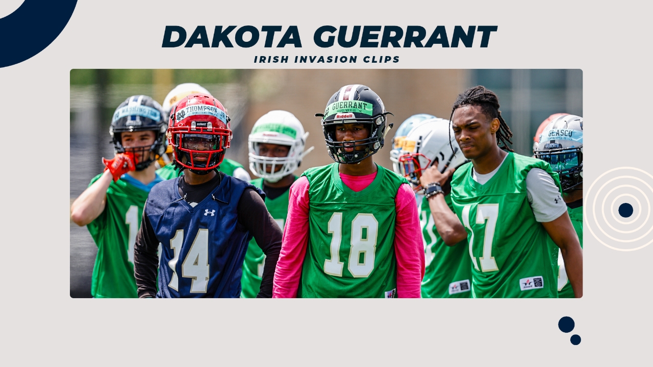 Video | 2027 Notre Dame ATH Offer Dakota Guerrant Irish Invasion Clips ...