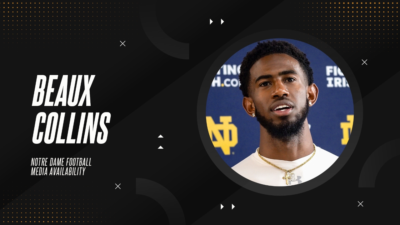 Video | Notre Dame WR Beaux Collins on Riley Leonard, Mike Brown and S ...