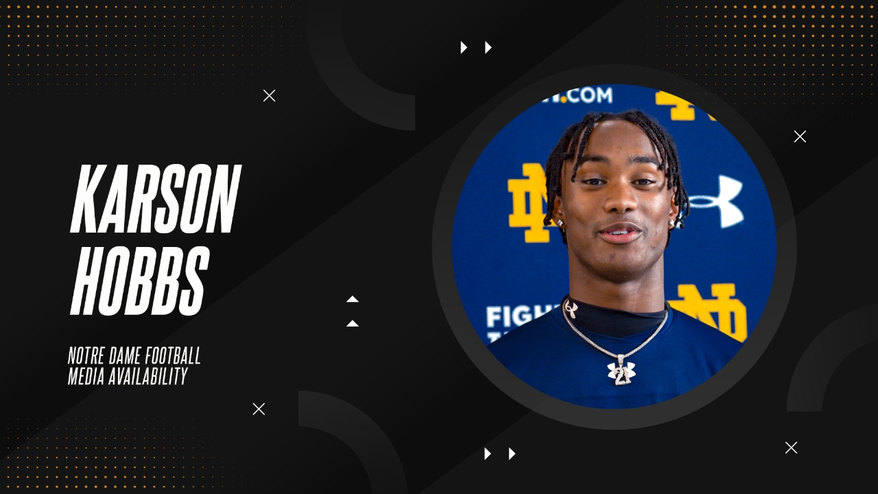 Video | CB Karson Hobbs on Notre Dame CB Room, Pacman Jones, College Life | Irish Sports Daily