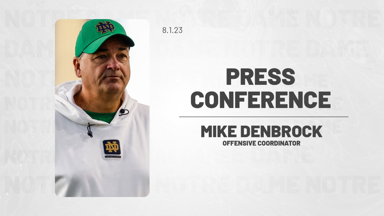 Video | Notre Dame OC Mike Denbrock Post-Practice 8.1 | Irish Sports Daily